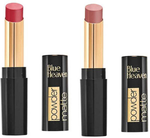 BLUE HEAVEN Powder Matte Lipsticks (Chest Nut & Sienna Sunset) - Price ...