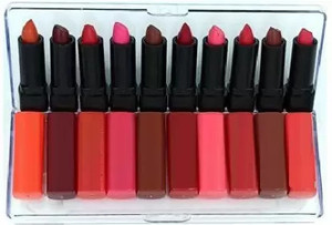 Love Kart Colour Icons For Girls Mini Multicolor Lipstick Pack Of 10 ...