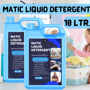 BLISS & BLUSH Washing Machine Liquid Detergent 10L With Fabric Safe ...