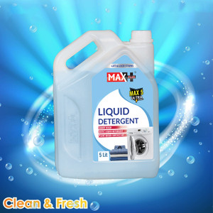 Maxplus 5 Liter, Laundry Liquid for Fabric Care Lily Liquid Detergent ...