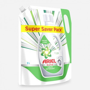 Ariel Matic Liquid Detergent Front Load Refill Pouch, 2 Litre Liquid ...
