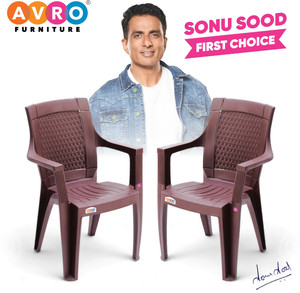 AVRO furniture AVRO 7756 Plastic chairs set of 2 for Home Living Room ...
