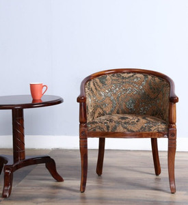 Medieval Arts Medieval Arts Sheesham wood Upholstery and Arm Rest Chair ...