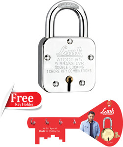 Link Atoot 65mm Lock | Steel Body | Hardened Shackle | Brass Lever ...