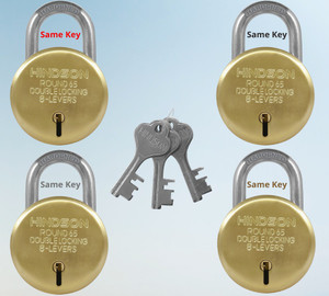 HINDSON Same Key Lock, 4 Same Key Lock Set, Common Key Lock Set of 4 ...