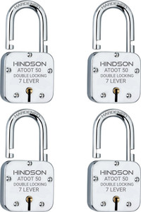 HINDSON pack of 4 small lock and key door lock for home,7 lever gate ...