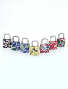 WiiBross Iron Floral Print Small Padlocks / Mini Lock with Key Pack Of ...