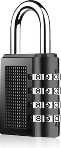 PuthaK Metal 4 Digit Number Lock for Bag, Luggage, Travel (Black) - Set ...