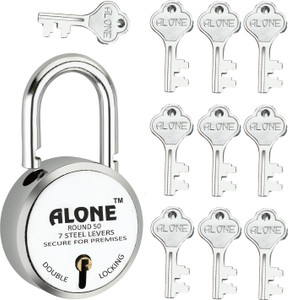 alone Round 50mm Lock for Home Gate Shop & Shutter, Double Locking 10 ...