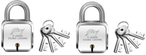 Godrej square lock 6 levers (4 keys) pack of 2 Padlock - Buy Godrej ...