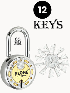 alone Active Round 65mm Lock for Home Gate Shop & Shutter, Double ...