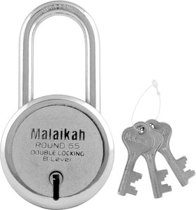 Malaikah Round 65 Long Shackle Double Locking 8 Lever With 3 Keys Pack ...