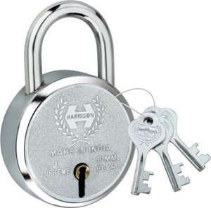 HARRISONLOCK Round Padlock 50mm 6 Lever With 3 Keys J-SUPREME-0656 ...