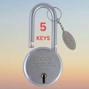 Foora ROUND 50 LS, Lock with 5 keys Padlock - Buy Foora ROUND 50 LS ...