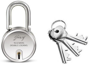 Godrej ROUND LOCK 10 LEVERS 3 KEYS Padlock - Buy Godrej ROUND LOCK 10 ...