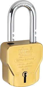 PLUS POINT 60mm Heavy-Duty Padlock 7-Lever Double Locking System 3 High ...