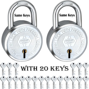HARRISON Same Key Lock | Buy 1 Get 1 Free | 2 Round Lock 65mm with 20 ...