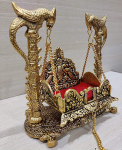 Truedivine Golden Finish Laddu Gopal Jhula For Krishna, Handicraft ...