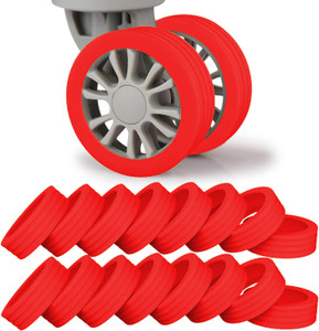 Keuze Silicone Shock Absorption Wheel Cover for Trolley Bag 8 pcs ...