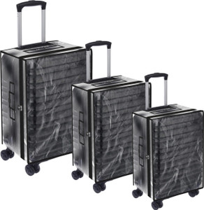 NISUN Trolly Covers Protectors, PVC Plastic Cover Combo of 3 Suitcase ...