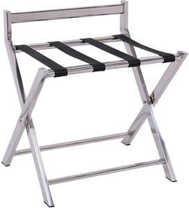 DOLPHY Stainless Steel Square Pipe Foldable Luggage Rack With Back ...