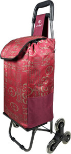 EverBest Stair Climbing Red Color shopping trolley with wheels 38 liter ...