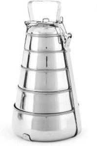 Flipkart.com | SAUBHAGYA Stainless Steel Pyramid Shape Lunch Box 5 ...