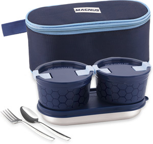 Flipkart.com | Magnus Olive 3 Prime Lunch Box | 2 Microwave Safe ...