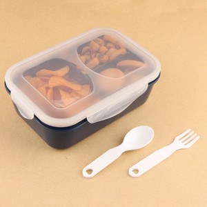 Flipkart.com | MAGICSPOON 3 Section Lunch Box with Spoon & Fork with ...