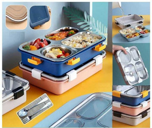 Flipkart.com | Extrawish Leak Proof 4 Compartment Stainless Steel Lunch ...