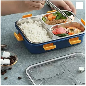 Flipkart.com | Mt hub 3 Grid Insulated Stainless Steel Lunch Box 3 ...