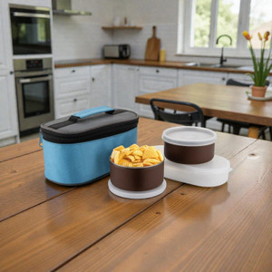 Flipkart.com | VSELL Utility Three Container Lunch Box Dual Round Oval ...