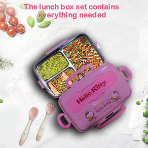Flipkart.com | Shopeleven Hello Kitty Lunch Box 3 Compartment Leak ...