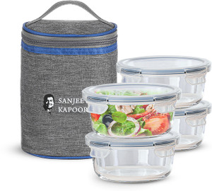 Flipkart.com | Sanjeev Kapoor Boston Round Lunch Box 4x400 Ml-set of 4 ...