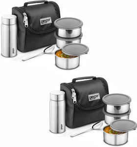 Flipkart.com | pexpo Steel Meal Box Classic With 750 ml Single Wall 2 ...
