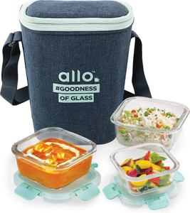 Flipkart.com | Allo Glass Tiffin Box with Detachable Lock,Borosilicate ...