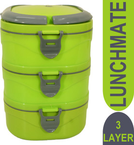 Flipkart.com | EAGLE Lunchmate_Green_3Layer 3 Containers Lunch Box