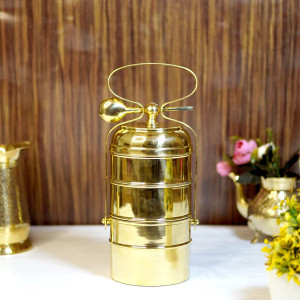 Flipkart.com | Brass Globe Brass Tiffin | Brass Lunchbox | Pital Dabba ...