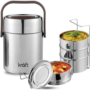 Flipkart.com | Kraft Stainless Steel Perma-Therm Tiffin - 4 Tier 4 ...