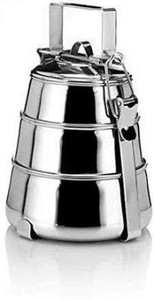 Flipkart.com | BHH Stainless Steel Pyramid Shape Lunch Box (3 ...