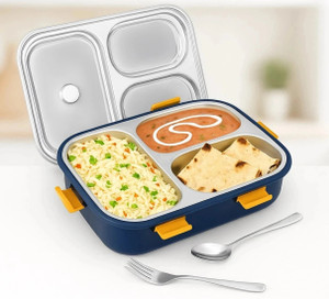 Flipkart.com | OMETER Lunch Box For kids Leak Proof Stainless Steel 3 ...