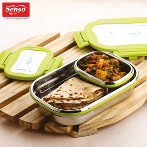 Flipkart.com | Max Senso Trio Lunch Box Stainless Steel Lunch Box Steel ...