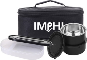 Flipkart.com | IMPHI Black Lunch Box | Stainless Steel | Insulated ...