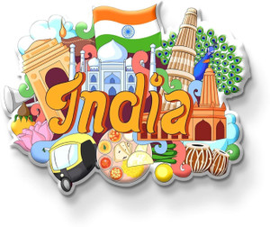 AMFLY India Country Theme Souvenir Wooden Fridge Magnet for ...