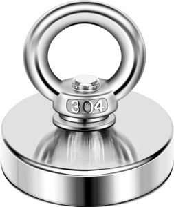 ALEAF 48mm Neodymium Fishing Magnets, 45-60 Kgs Vertical Pulling Force ...