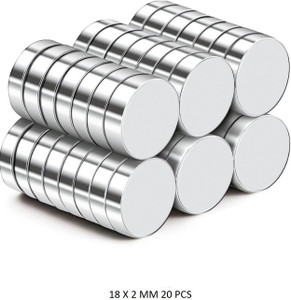 KRYTONE 20 Piece Silver Round Button Magnet Set (18 X 2 MM) Use as ...