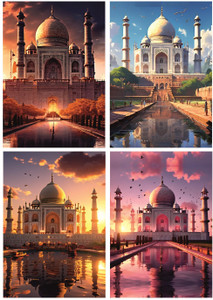 RANGOLI Beautiful Taj Mahal 3D Lamination For Home Decoration Fridge ...