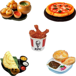 Giftinguru Street Food Delight Fridge Magnet: Pani Puri, KFC, Pizza ...