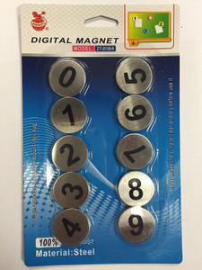 Agromech Stainless Steel Magnet Magnetic Numbers 0-9 for Fridge Freezer ...