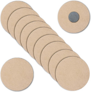 Maitri Set of 20 (2.5 Inch) Round Shape Plain MDF Shaped Magnets with ...